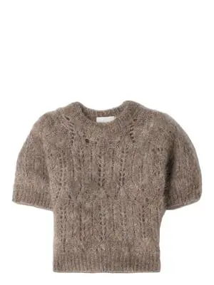 Citizens Of Humanity Odette Pointelle-knit Sweater - Brown