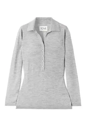 TOVE Austine Wool And Silk-Blend Polo Shirt