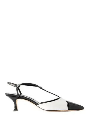 Manolo Blahnik Turgimod 50 Patent-leather Pumps - White