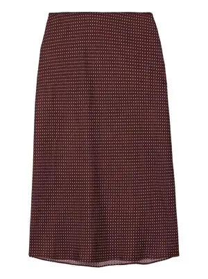 DÔEN Elowette Polka-dot Midi Skirt - Burgundy