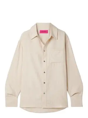 THE ELDER STATESMAN Wool And Cashmere-blend Twill Shirt - Cream