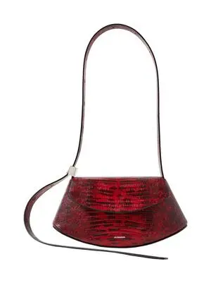 JIL SANDER Small Leather Shoulder Bag - Red