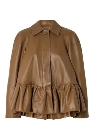 LIBEROWE City Ruffled Leather Jacket