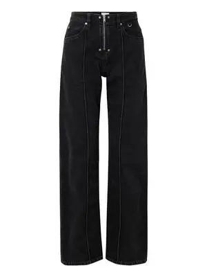 Isabel Marant Stely Embellished Mid-rise Straight-leg Jeans - Black