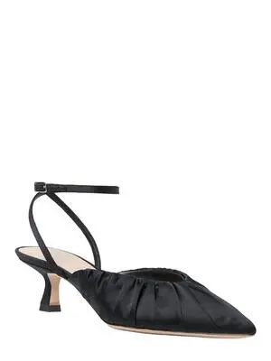 LOEFFLER RANDALL Rio Ankle Strap Pointed Toe Pumps - Black
