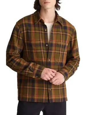 Madewell Plaid Midweight Flannel Button-up Shirt - Olive Plaid