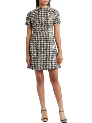VINCE CAMUTO Sequin Tweed Mini Dress