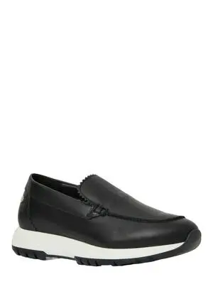 Aquatalia Karena Weatherproof Leather Slip-On Sneakers Black
