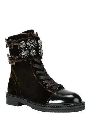 Kurt Geiger Stoop Combat Boots - Open Brown