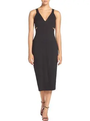 Fraiche By J Cutout Midi Dress - Black