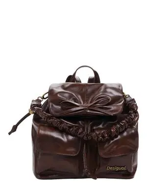 Desigual Faux Leather Convertible Backpack - Brown