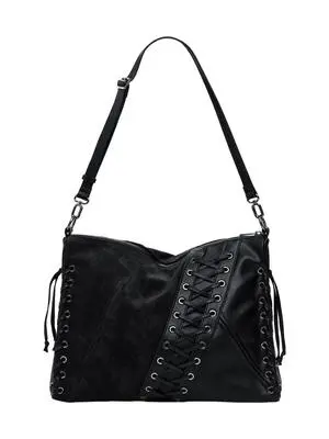 Desigual Faux Leather Crossbody Bag - Black