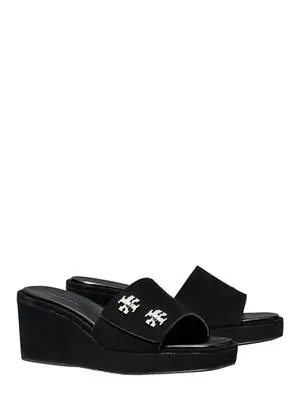 Tory Burch T-Lock Wedge Sandal Perfect Black