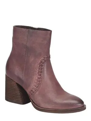 KORK-EASE® Shilo Block Heel Bootie Burgundy Leather