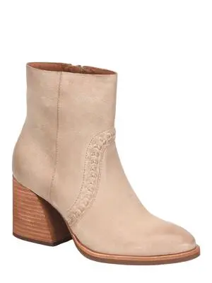 KORK-EASE® Shilo Block Heel Bootie Taupe Leather