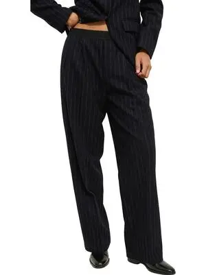 ALEX MILL Pinstripe Pleated Wool Trousers