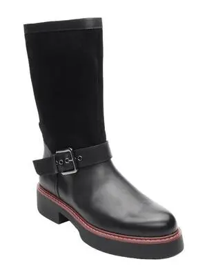 Sanctuary Milena Leather Boots Black Leather/suede