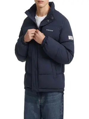 GUESS JEANS Quilted Puffer Jacket - Navy