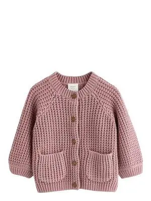 NEXT Embellished Cotton Cardigan - Pink