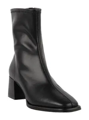 Steve Madden Pammy Block Heel Bootie Black