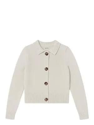 VIR VITA Kaia Cashmere Cardigan - Bone