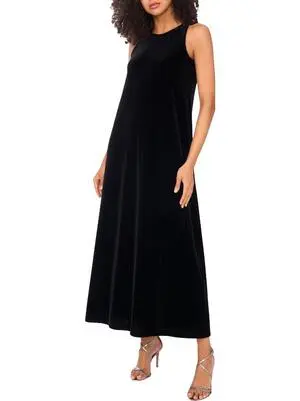 Vince Camuto Sleeveless Velvet Maxi Dress - Rich Black