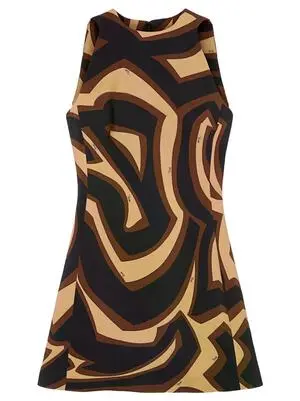 Emilio Pucci Abstract-print A-line Dress - Black
