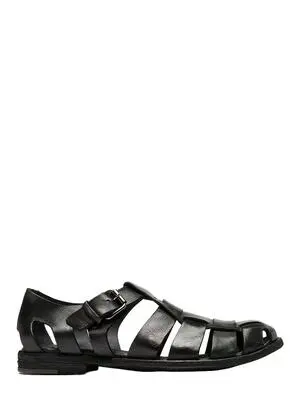 Officine Creative Woven Buckle Sandals - Black