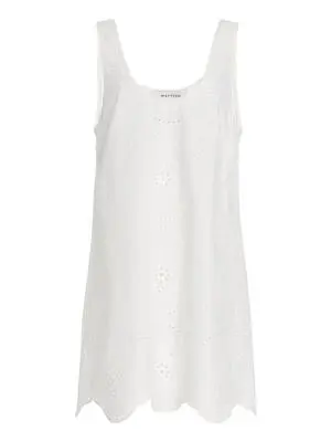 Matteau Cotton Broderie Anglaise Tank Mini Dress - White