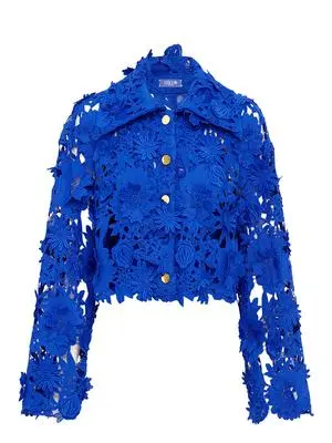 LEO LIN Robyn Lace Button-Down Shirt