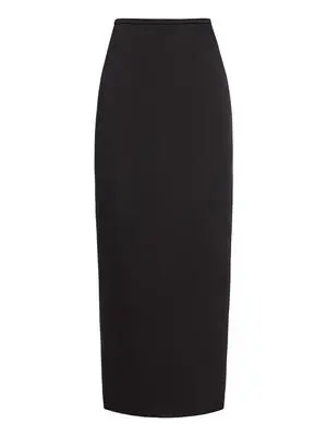RÓHE Satin Column Skirt - Black