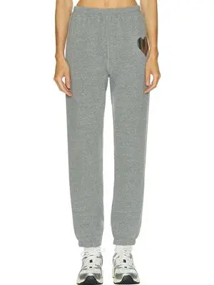 Sprwmn Heart Logo Fleece Sweatpants - Dark Heather Grey