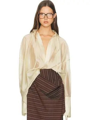 HELSA The Poet Blouse Celadon