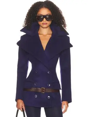HELSA The Dramatic Collar Pea Coat - Navy