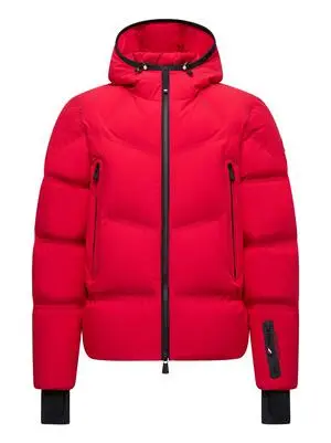 Moncler Angren Hooded Down Ski Jacket - Red