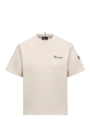 Moncler Embossed Logo Cotton T-shirt - White