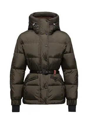 Moncler Salastrains Belted Insulated Ski Jacket - Green