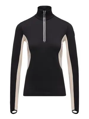 Moncler Polartec Half-zip Turtleneck - Black