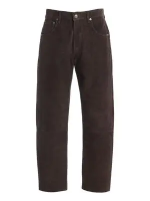 Citizens Of Humanity Winslow Suede Straight-leg Pants - Brown