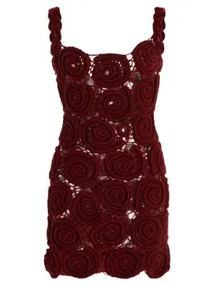 NIA THOMAS Spiral Knit Mini Dress - Red