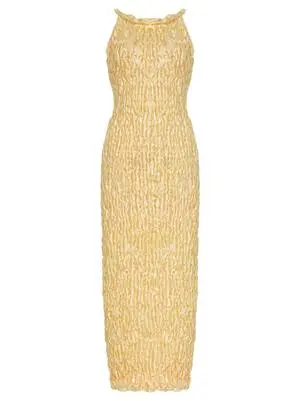 NIA THOMAS Hand-knit Ribbon Gown - Yellow