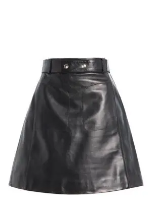 ARMA Bessie Leather Mini Skirt - Black