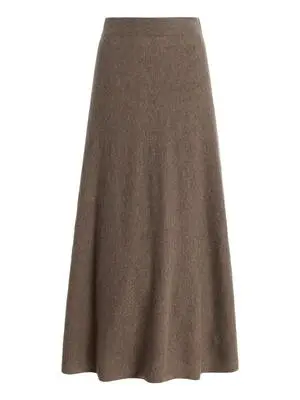LISA YANG Torie Cashmere Maxi Skirt - Brown