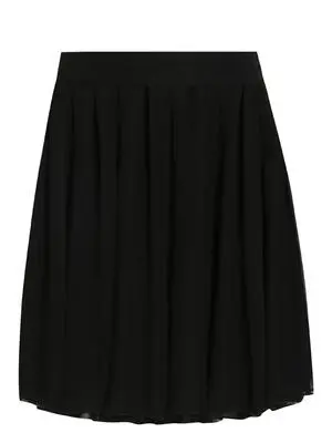 Dolce & Gabbana Pleated Chiffon Skirt - Black