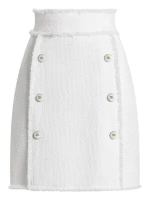 Dolce & Gabbana Rachel Tweed Skirt - White