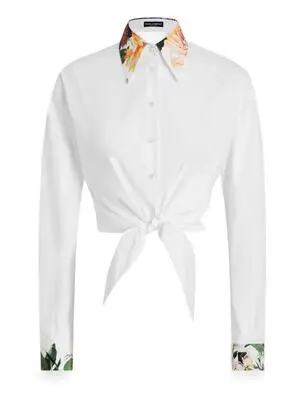 Dolce & Gabbana Bouquet-print Poplin Shirt - White