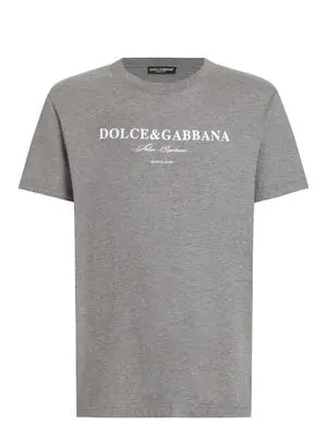 Dolce & Gabbana Cotton T-shirt With Print - Grey