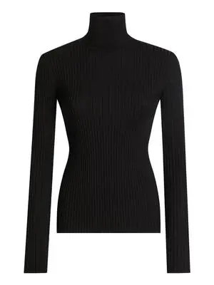 Dolce & Gabbana Wool Turtleneck Pullover - Black