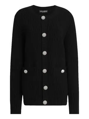 Dolce & Gabbana Virgin Wool Cardigan - Black