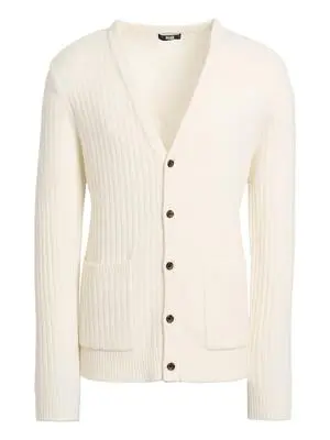 Paige Harpoon Ribbed Merino Wool-blend Cardigan - Ivory